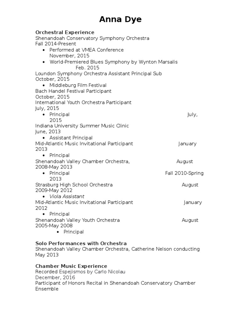 Resume Music For Website No Public Info | PDF | Language Arts ...