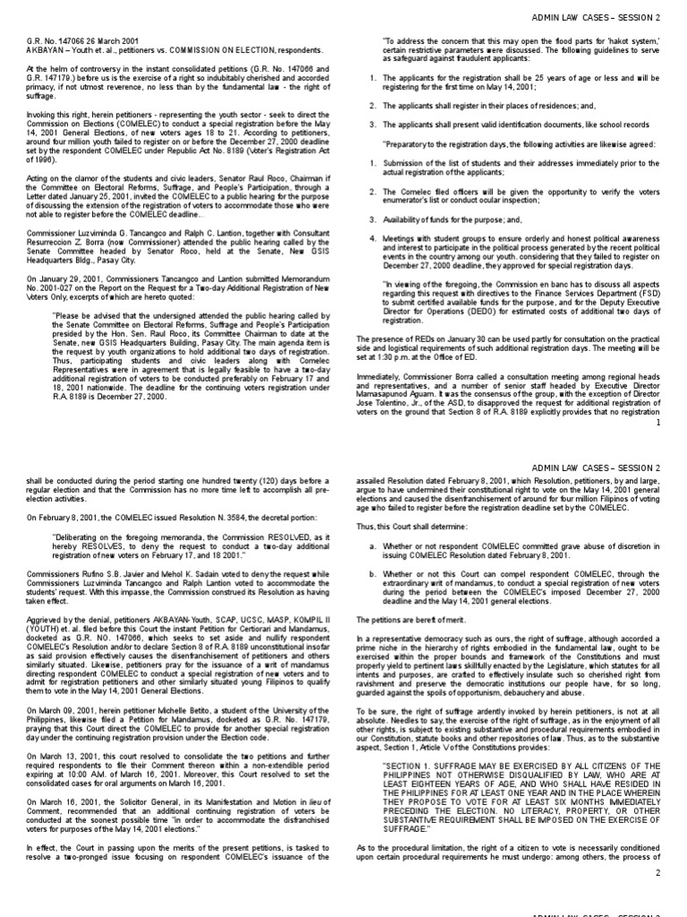 Session 2 Admin Law Cases Download Free Pdf Mandamus Commission