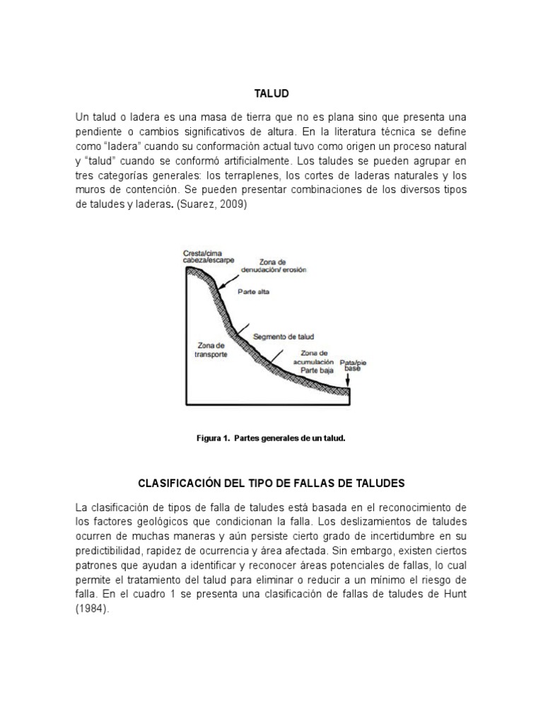 Clasificación y fallas de taludes | PDF | Falla (geología) | Roca ...