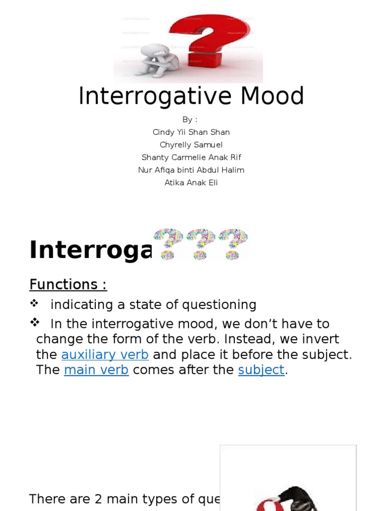 Presentation Abt Interrogative Moods | PDF