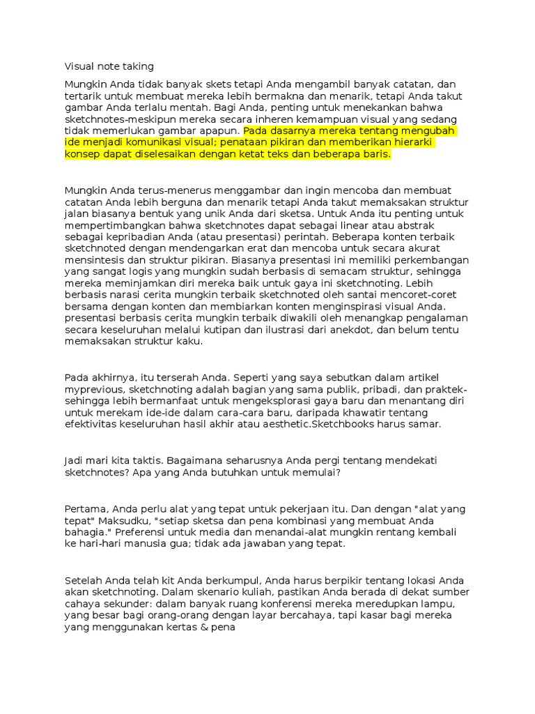 Visual Note Taking | PDF