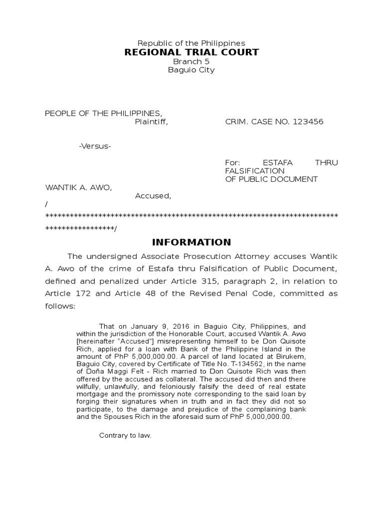 Info Sample | PDF | Prosecutor | Fraud