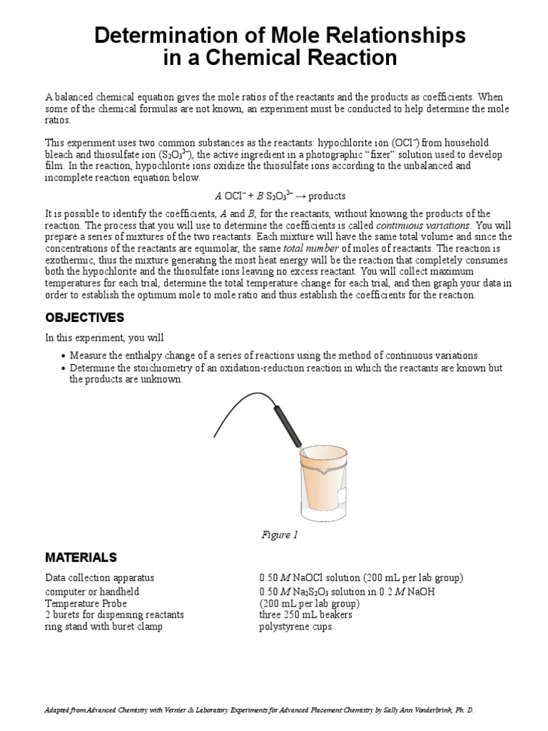 09 Determining Mass and Mole Relationships | PDF | Mole (Unit ...