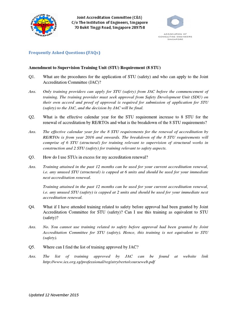 Frequently Asked Questions (Faqs) : Amendment To Supervision Training ...