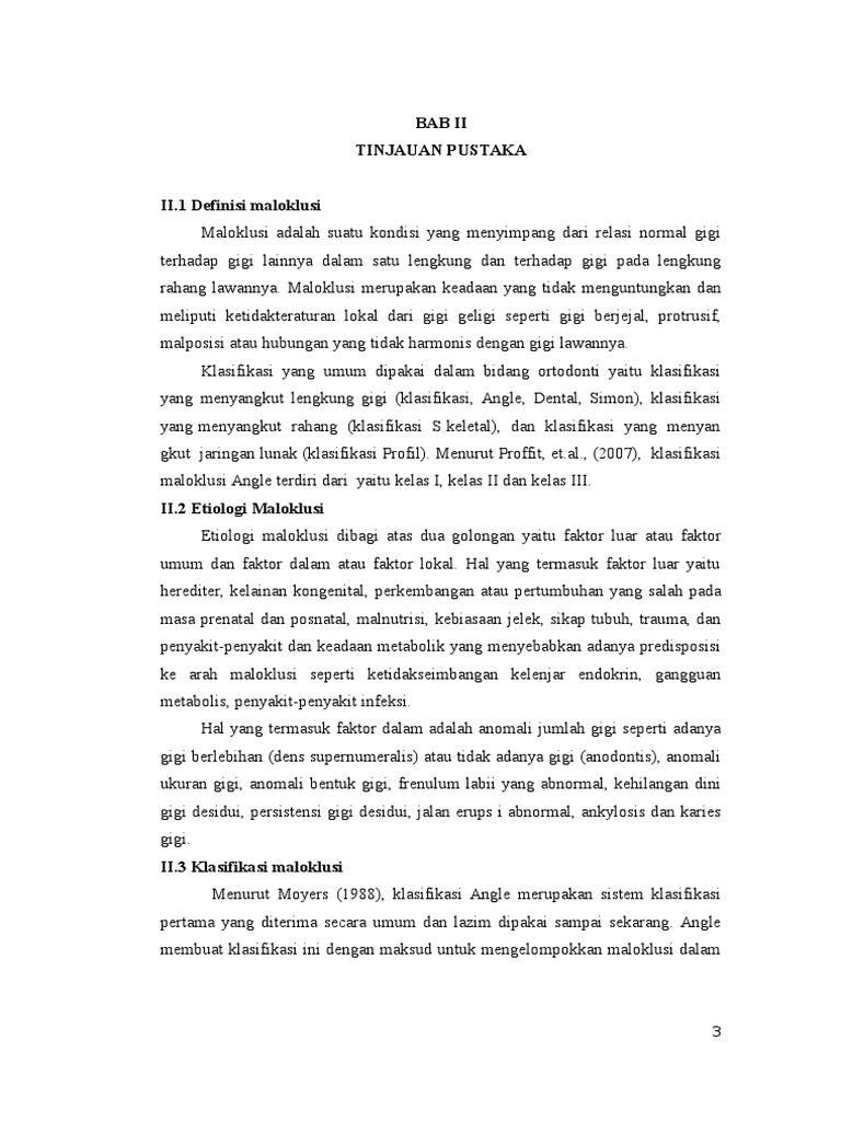 Definisi dan Klasifikasi Distoklusi | PDF