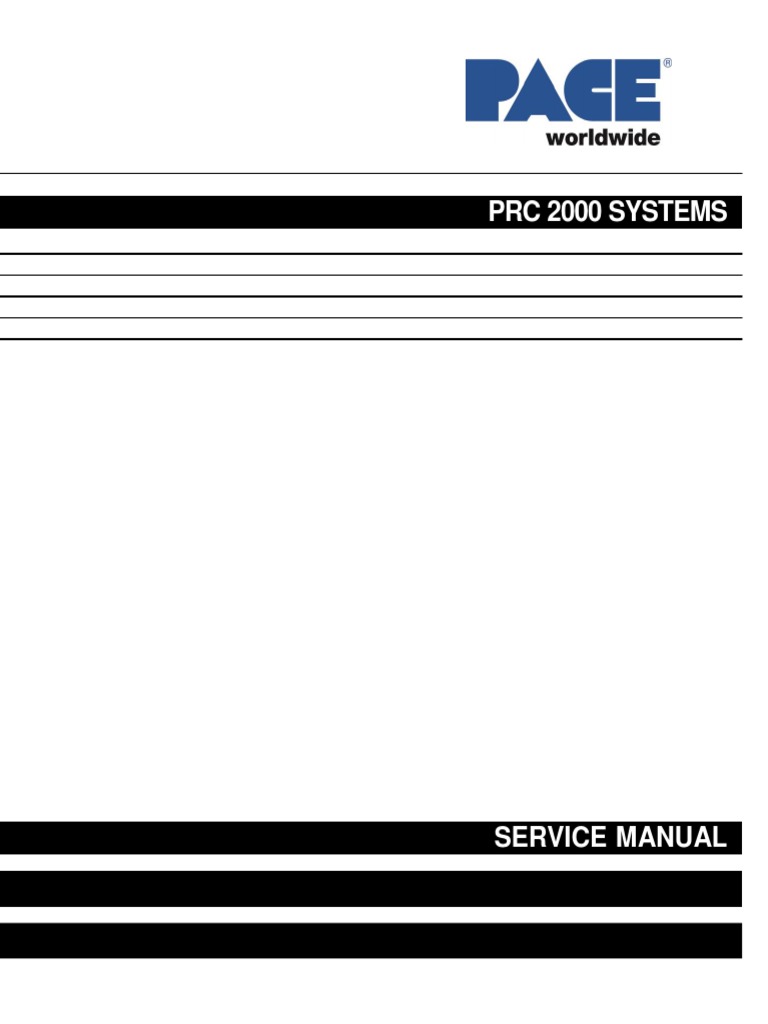 Service Manual 5050-0344 Rev H PRC2000 - SM - 0 | PDF | Switch ...