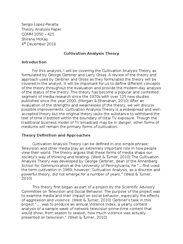 Theory Analysis Paper | PDF | Mass Media | Attitude (Psychology)