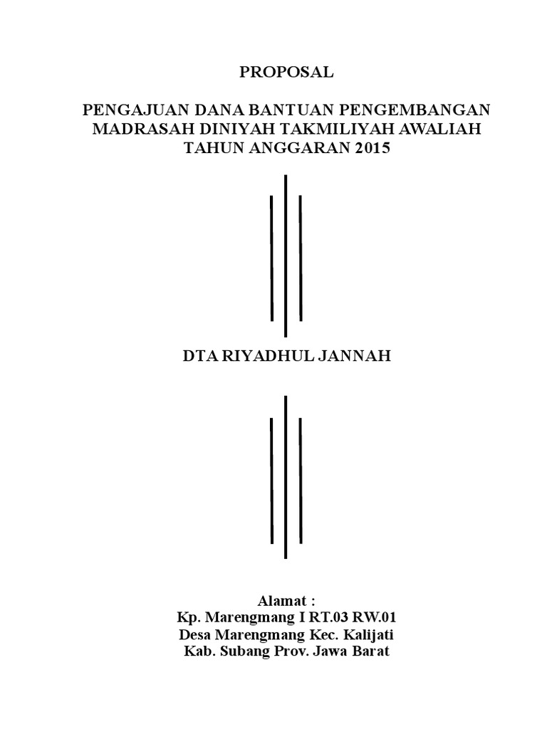 Contoh Proposal Pengajuan Dana | PDF