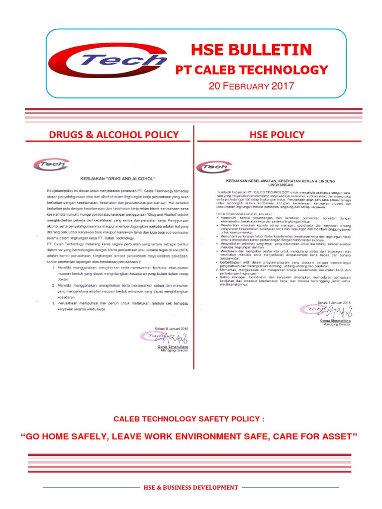 HSE Bulletin 20-02-2017 | PDF | Wellness