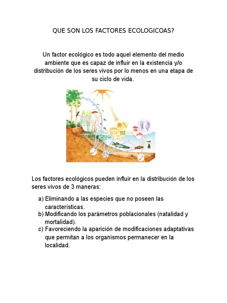 Alejandro Garcia, Factores Ecologicos. ACTIVIDAD 1 | PDF | Ecología ...