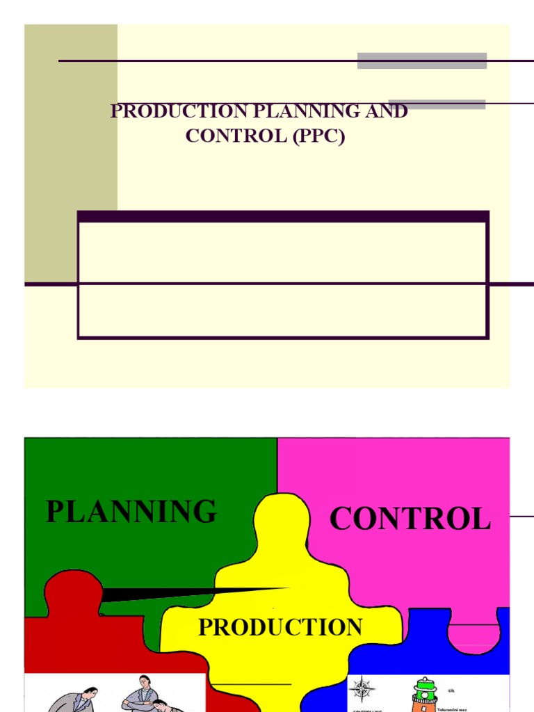 Production Planning Control | PDF | Scheduling (Production Processes ...