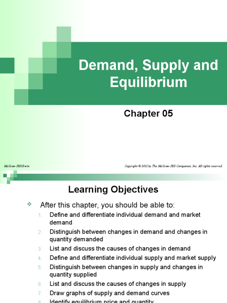 Demand, Supply and Equilibrium Chapter 05 McGraw-Hill-Irwin Copyright ...