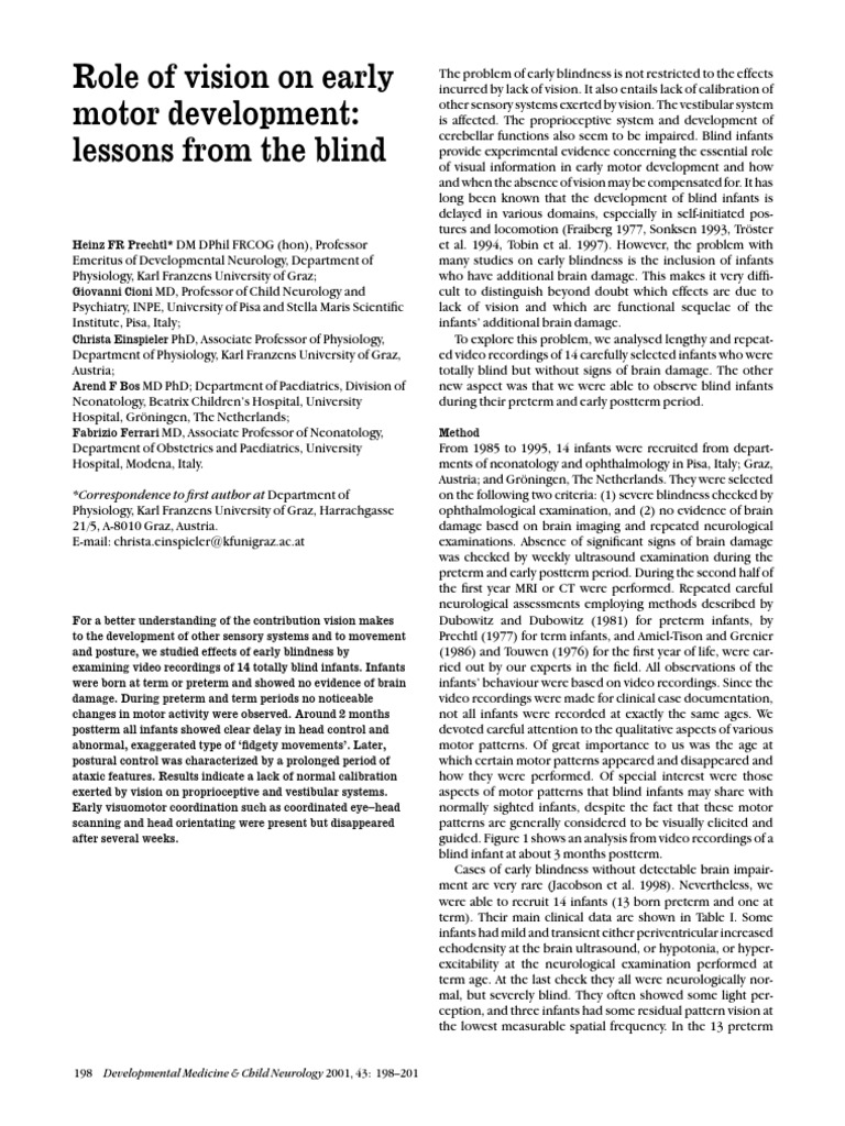 Prechtl Et Al-2001-Developmental Medicine & Child Neurology | PDF ...