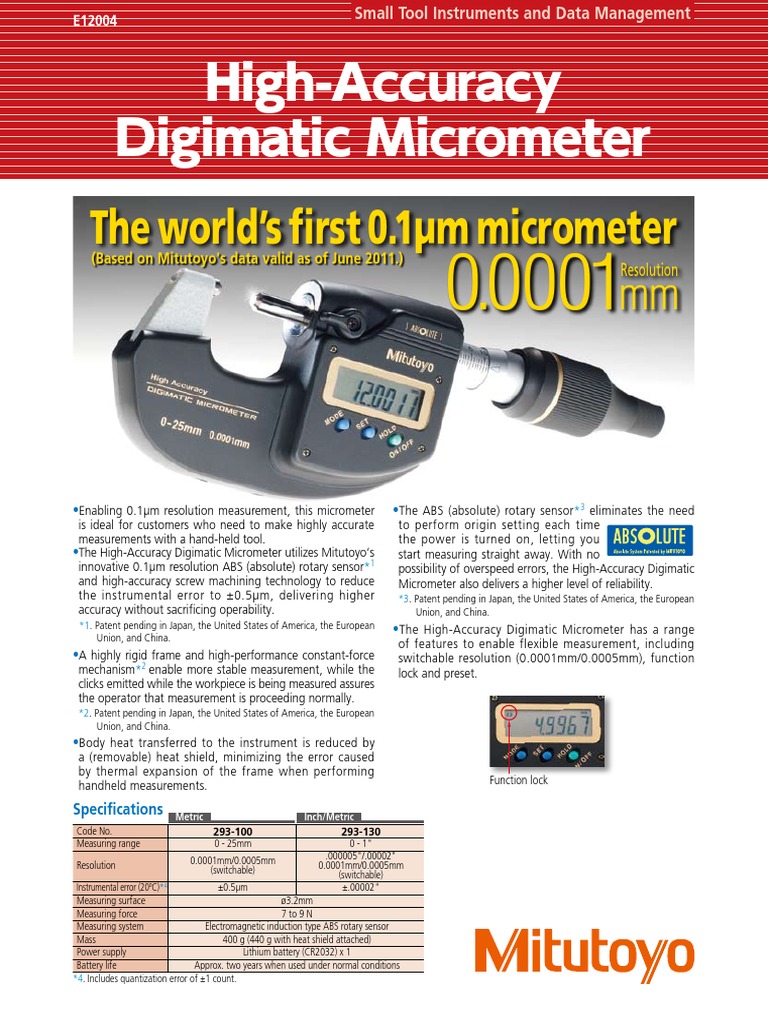 Micrometer Digital 12 | PDF | Measurement | Equipment
