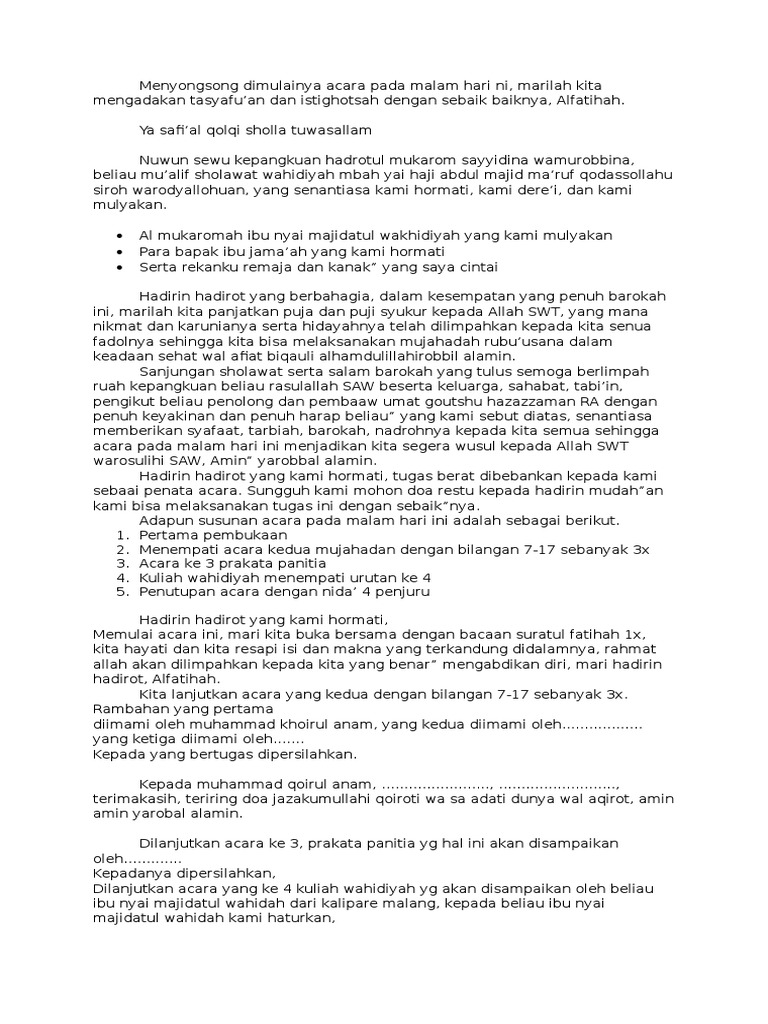 Protokol Mujahadah | PDF