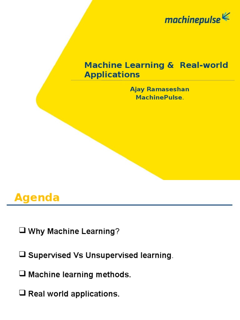 Machine Learning Real-World Applications | PDF | Statistical ...