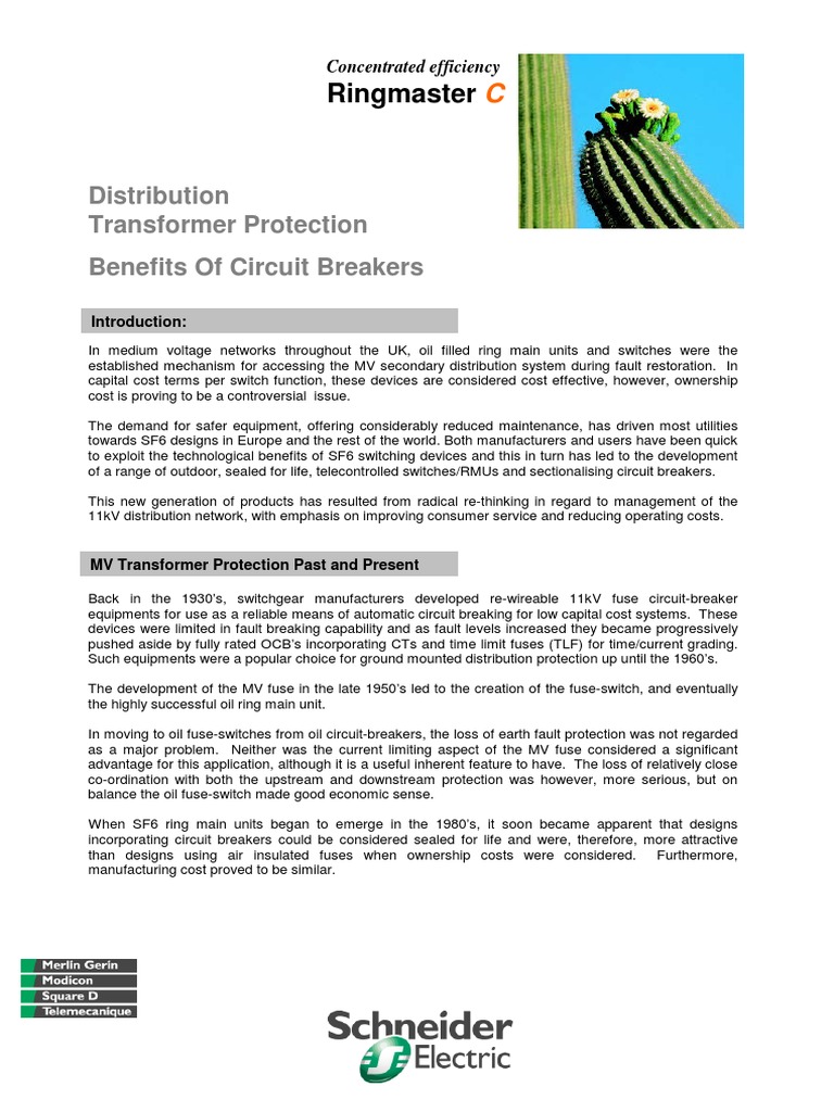Ringmaster: Distribution Transformer Protection Benefits of Circuit ...