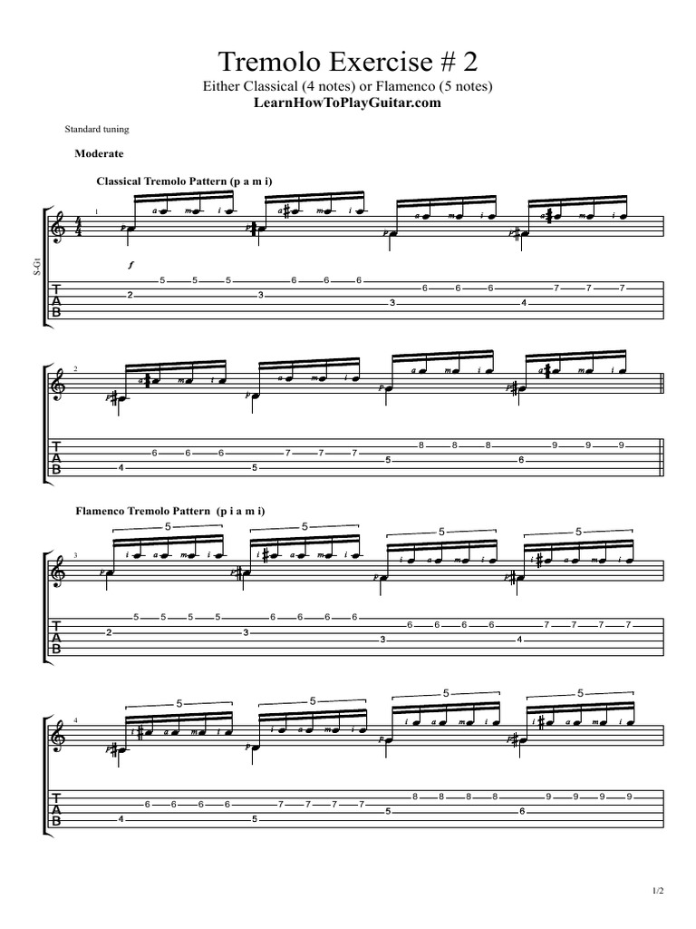 Trémolo 2 | PDF | Notation musicale | Techniques de musique