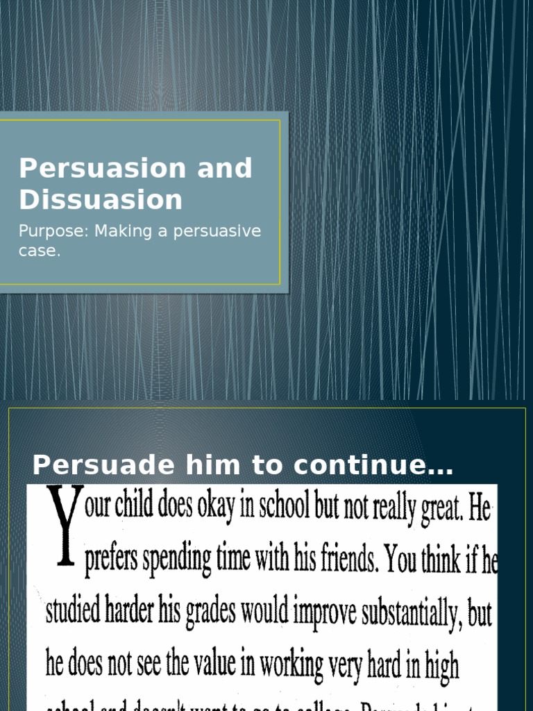 Persuasion vs. Dissuasion Techniques | PDF