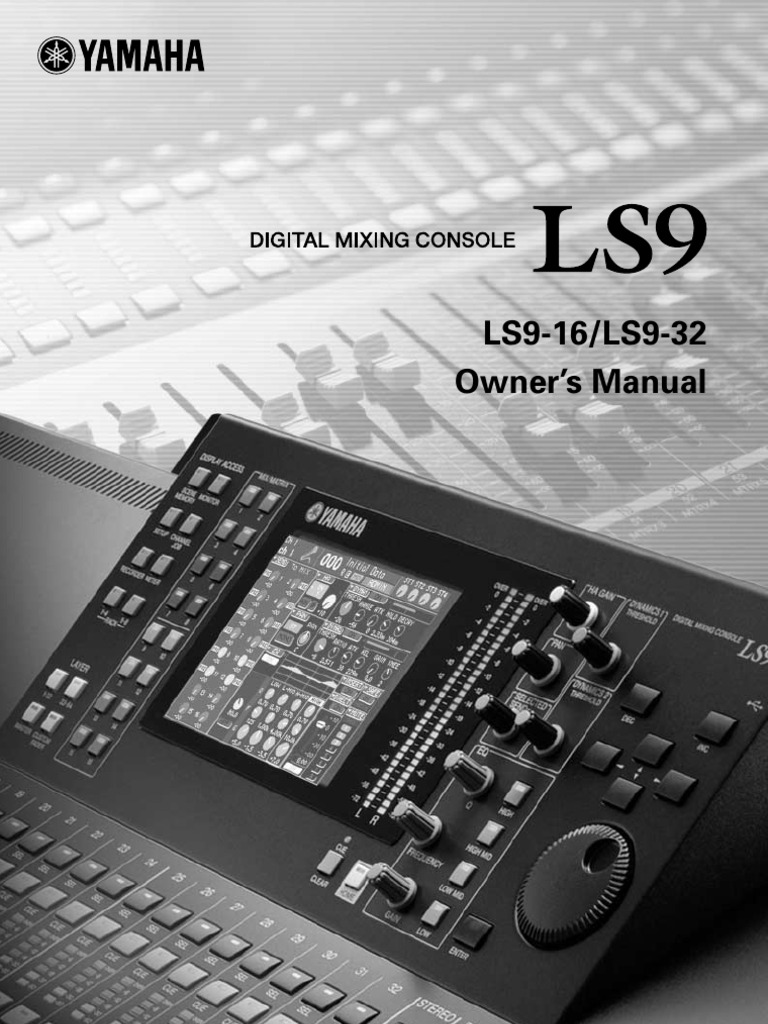 Yamaha LS-9 Owners Manual | PDF | Usb | Electrical Engineering
