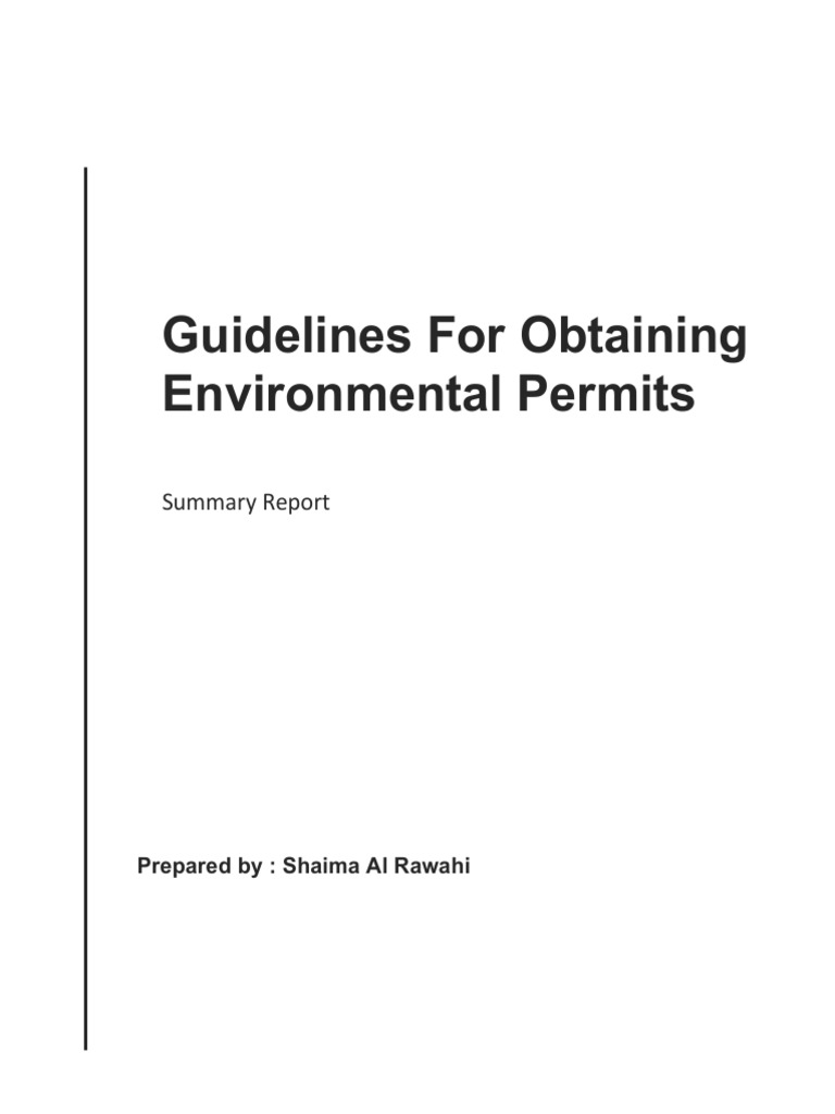 Environmental Permits in Oman | PDF | Wastewater | Waste