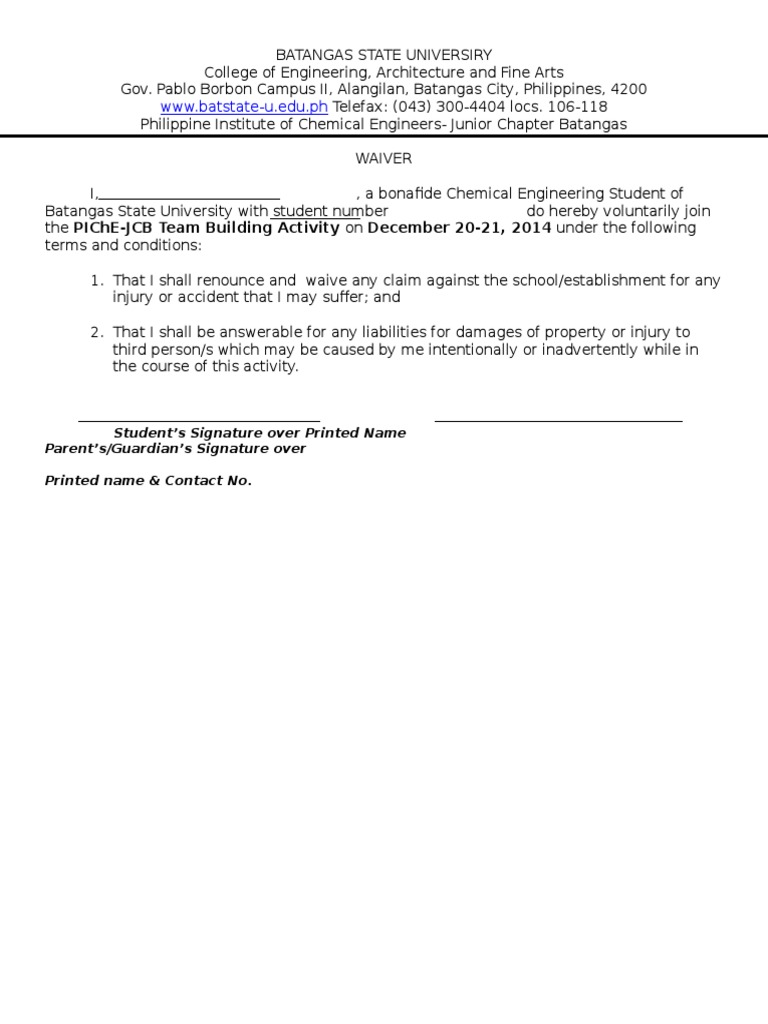 Waiver Team | PDF