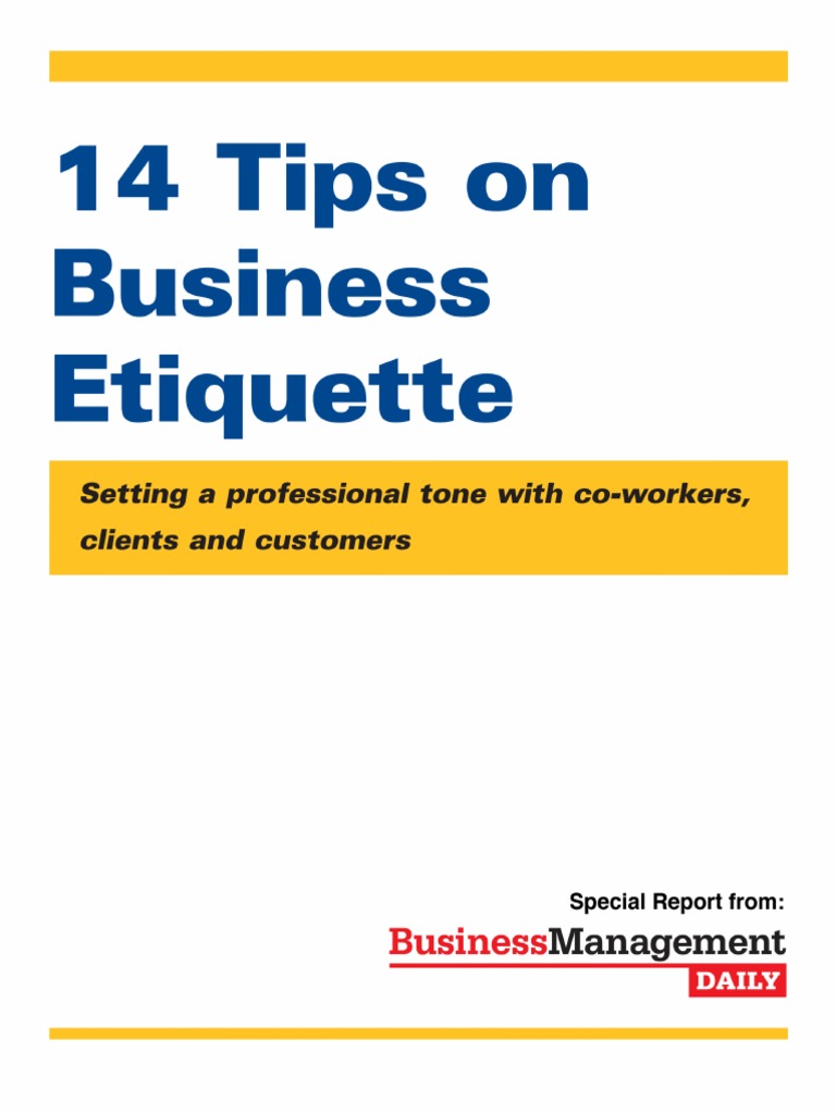 Business Etiquette 101 | PDF | Fair Labor Standards Act | Overtime