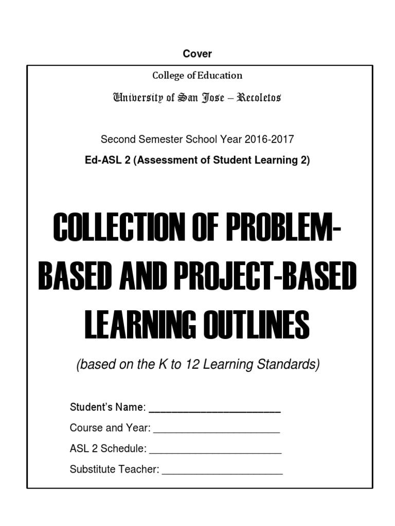 PBL Format in Assessment of Student Learning | Project Based Learning ...