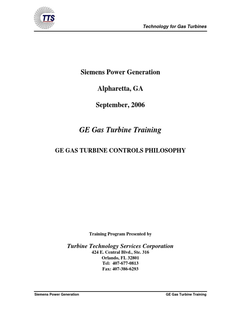 GE Gas Turbine Training Manual PDF | PDF | Gas Turbine | Power Station
