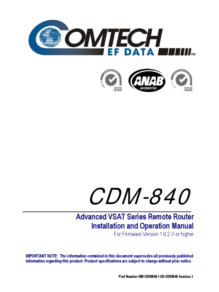 MN cdm840 | PDF | Forward Error Correction | Computer Network