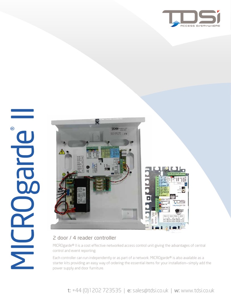 Tdsi-Mgii Data Sheet | PDF | Access Control | Power Supply