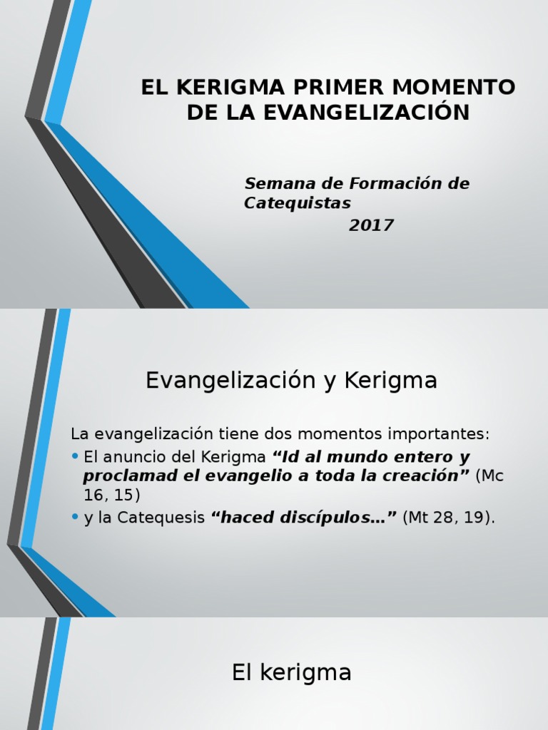 El Kerigma Primer Momento de La Evangelización | PDF | Evangelización | Comparación religiosa