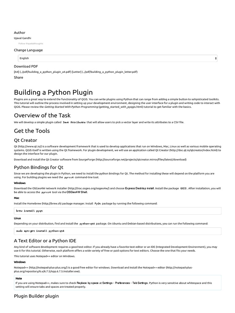 Building A Python Plugin Qgis Tutorials And Tips Pdf Button Computing Widget Gui