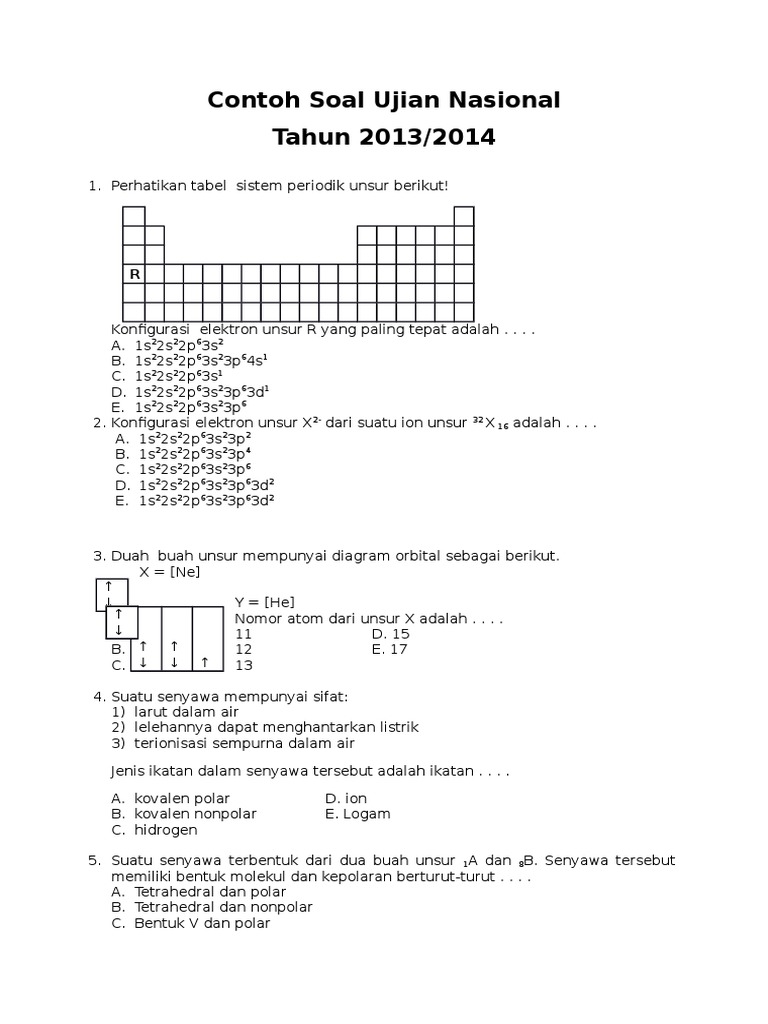 Contoh Soal UN | PDF
