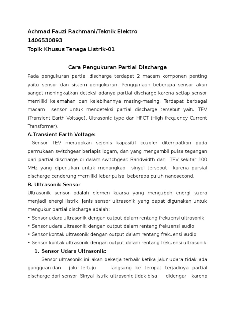 Partial Discharge | PDF