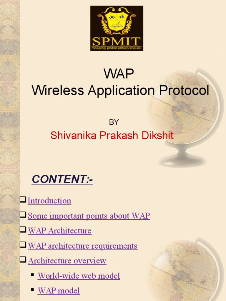 WAP Wireless Application Protocol: Shivanika Prakash Dikshit | PDF | Web Server | Internet & Web