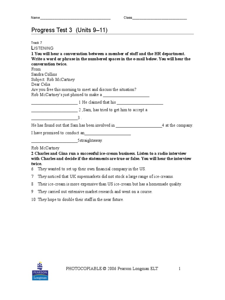 Progress Test 3 | PDF | Corporate Social Responsibility | Economies