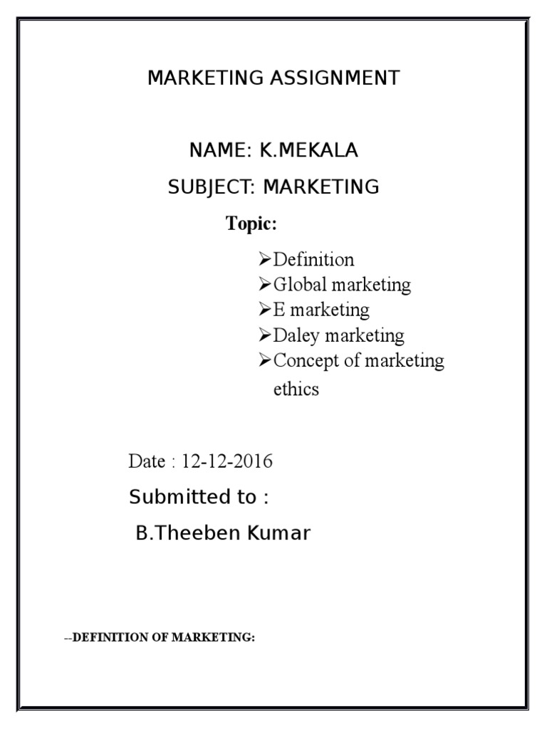 Marketing Assignment | PDF | Marketing | Digital Marketing