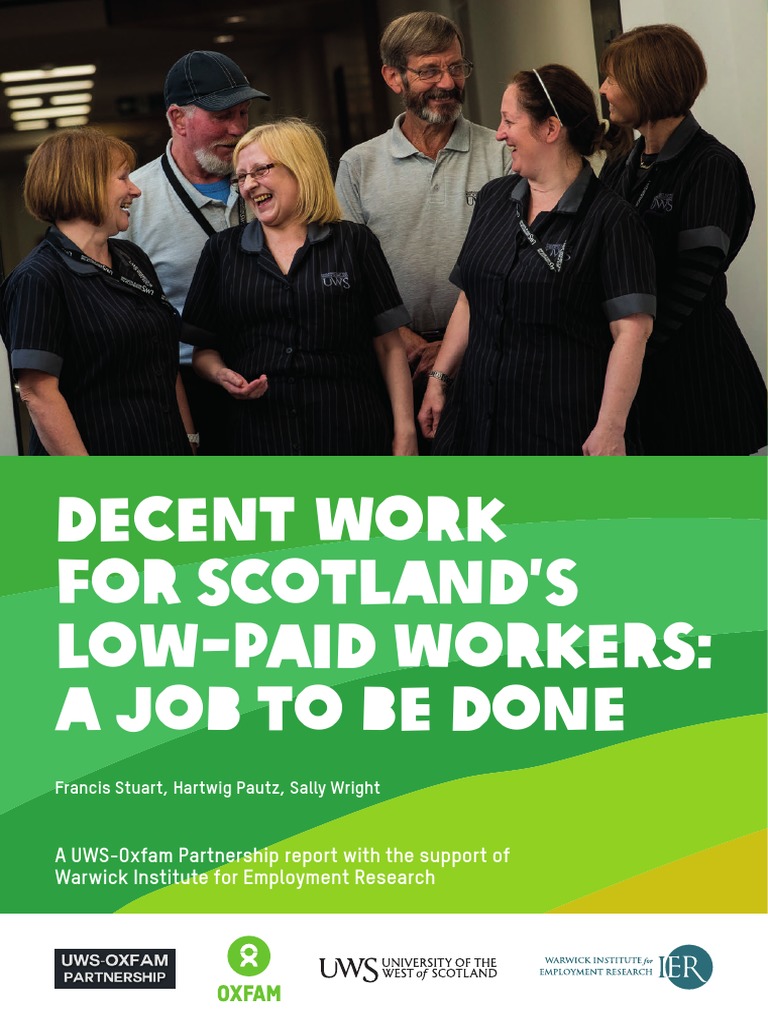 Decent Work For Scotland's Low-Paid Workers: A Job To Be Done | PDF ...
