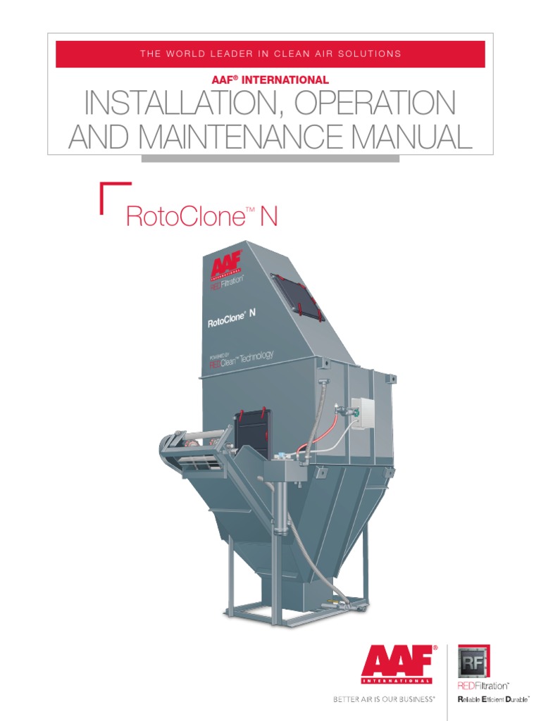 RotoClone N IOM | Mechanical Fan | Duct (Flow)