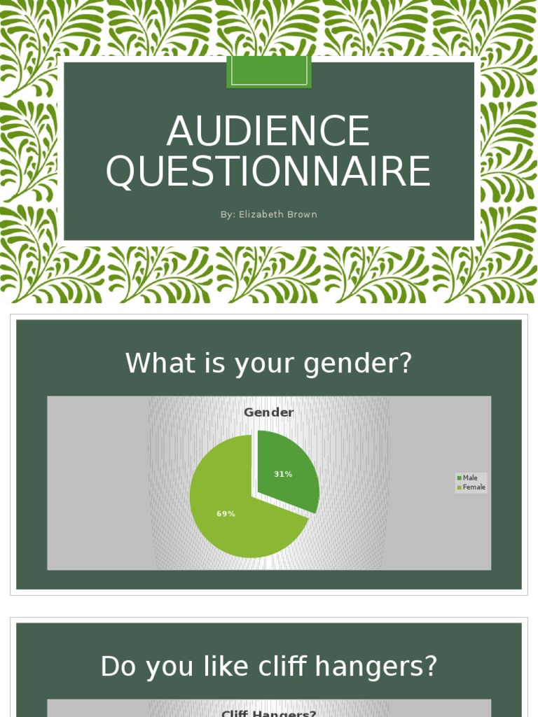 Audience Questionnaire: By: Elizabeth Brown | PDF