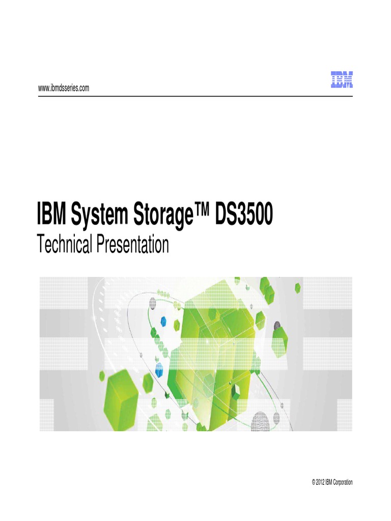 03 IBM System Storage DS3500 | PDF | Solid State Drive | Disk Storage