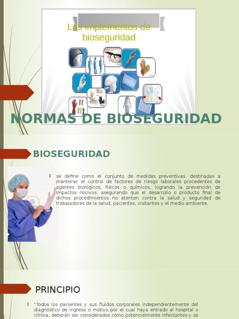 Normas de Bioseguridad | PDF | Esterilización (Microbiología) | Residuos