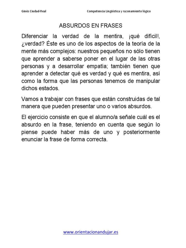 Absurdos Verbales PDF | PDF