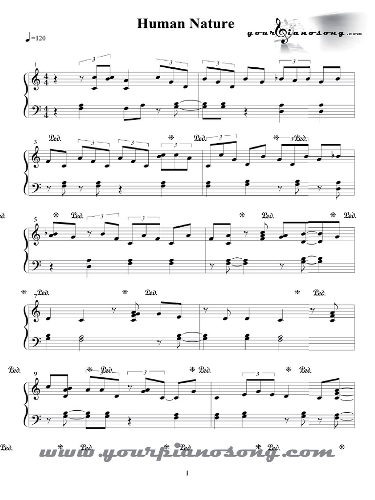 YourPianoSong Human Nature Sheet Music | PDF