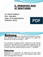 Relining and Rebasing | PDF | Dentures | Mouth