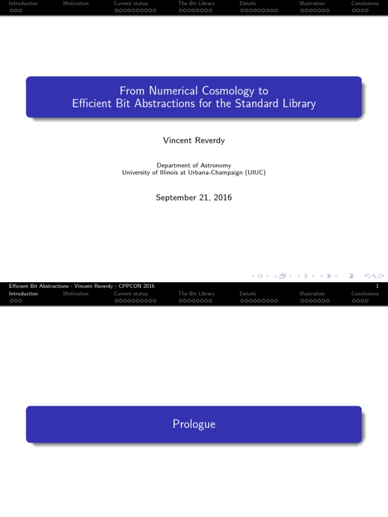 From Numerical Cosmology To Efficient Bit Abstractions For The Standard Library - Vincent ...
