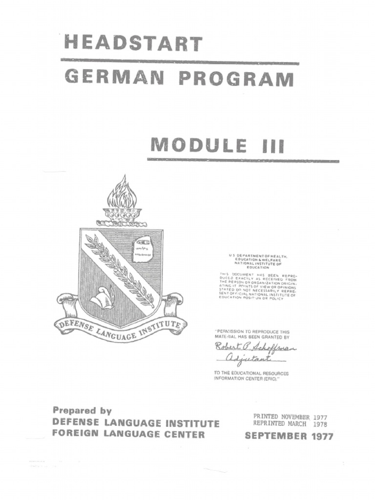 DLI German Headstart - Module 03 | PDF