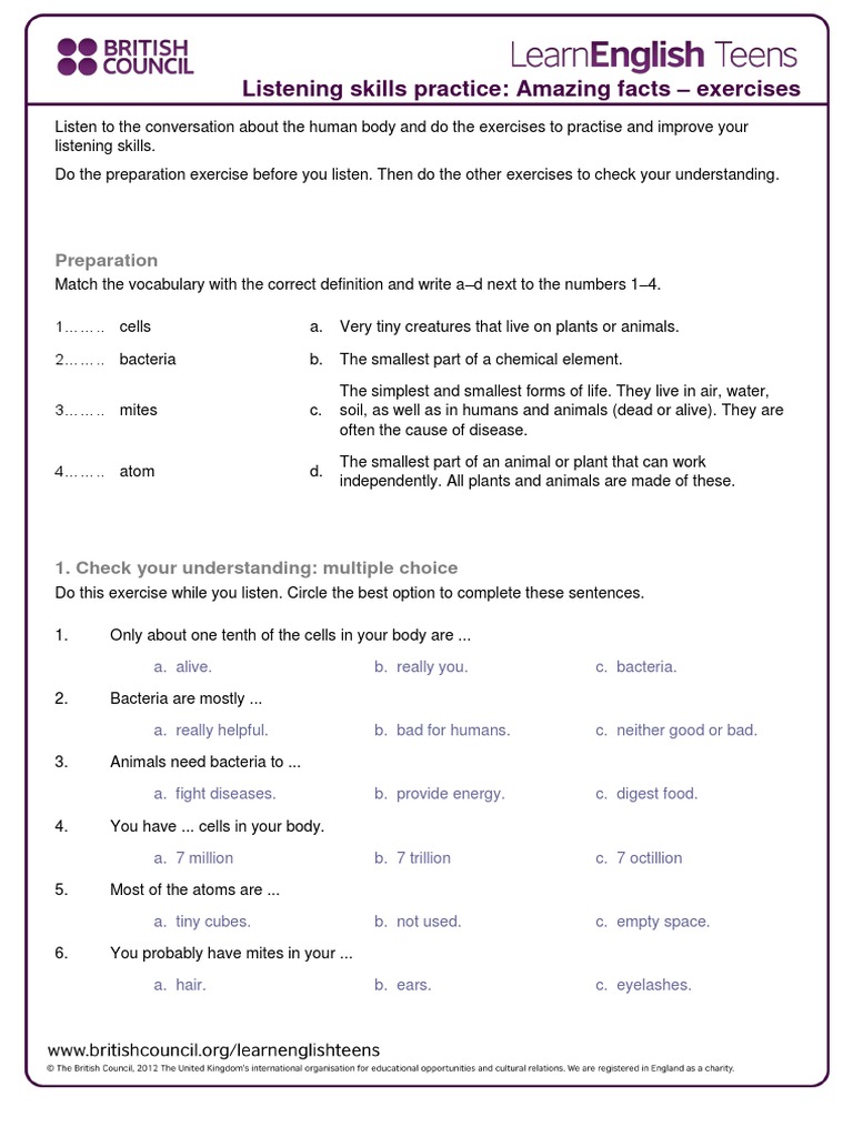 Amazing Facts - Exercises 1 PDF | PDF | Bacteria | Nature