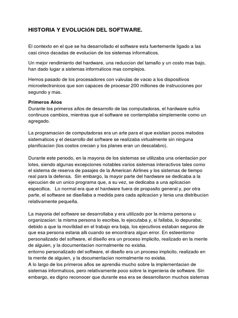 Historia Del Software PDF | PDF